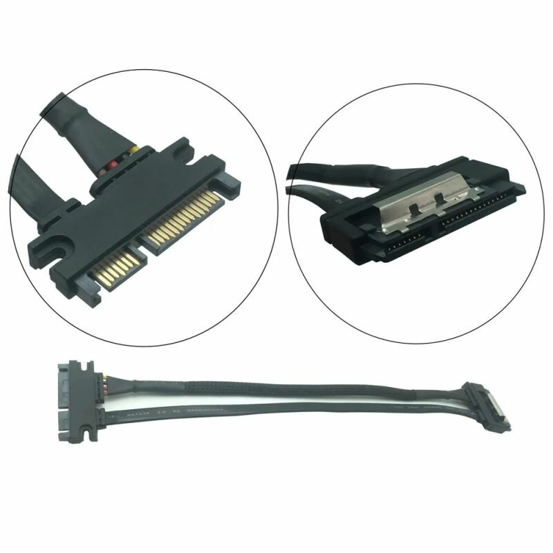 Удлинительный кабель SATA 22-контактный "папа-мама" SATA 3 III 22-контактный "папа-мама" 7+15-контактный SATA Data Power Combo Удлинительный кабель