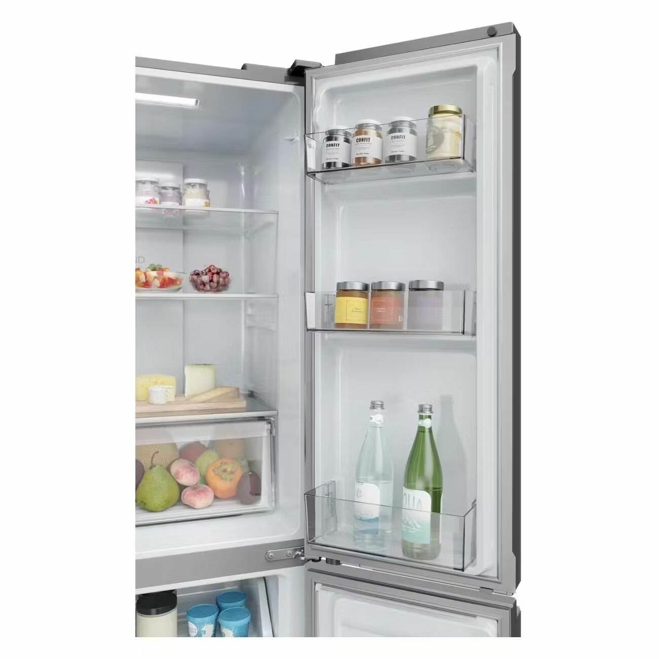 Холодильник Haier HTF-425DM7RU, с морозильной камерой, инверторный, серебристый