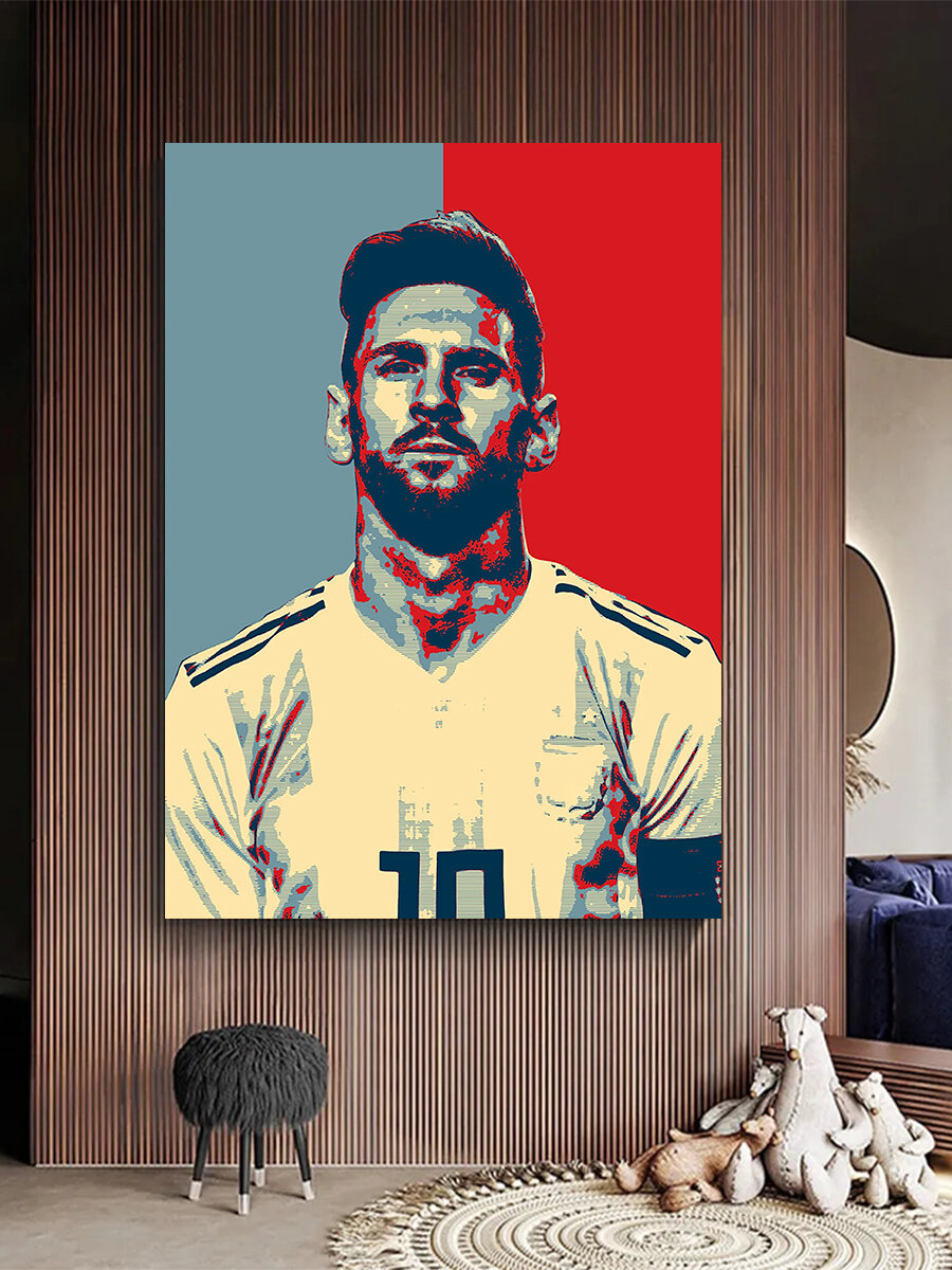 Картина на стену для интерьера - "Футбол, Лионель Месси / Lionel Messi" , 20х30 см.