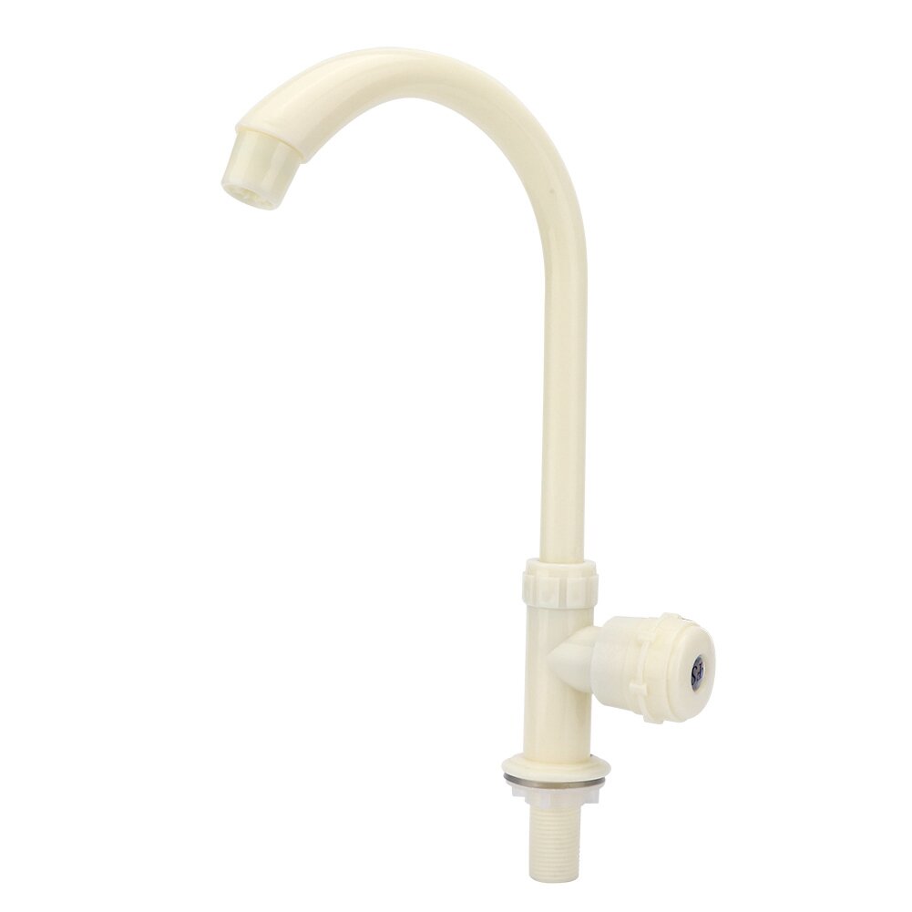 G1/2in пластиковый одиночный холодный вращающийся смеситель для кухонной раковины, вертикальный водопроводный кран для дома