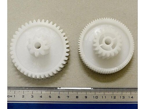 Комплект шестеренок для мясорубки Zelmer, Redmond 67/24 мм, 63/32 мм