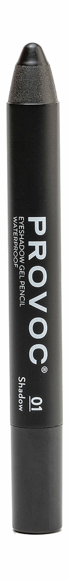 Provoc Eyeshadow Pencil, Водостойкие тени-карандаш | 1 черный, матовый, 2,3гр