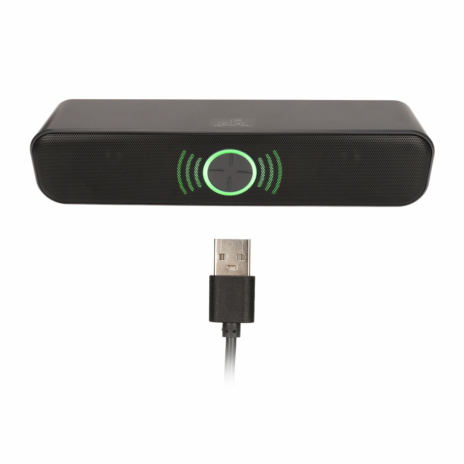 Компьютерный динамик, стереодинамик с питанием от USB, 2-канальный, Plug and Play, RGB, компьютерный динамик, черный