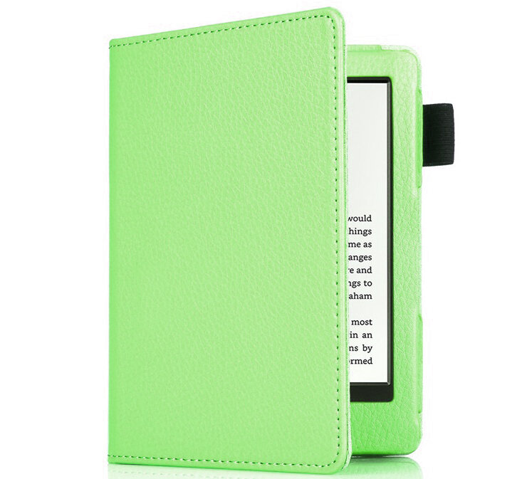 Чехол-обложка MyPads для Amazon Kindle Touch/ Kindle 8 (2016) из эко-кожи закрытого типа с магнитной крышкой зеленый кожаный