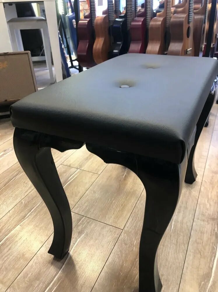 Стул/табурет для пианино, Многофункциональный, ножки ПВХ, черный/белый