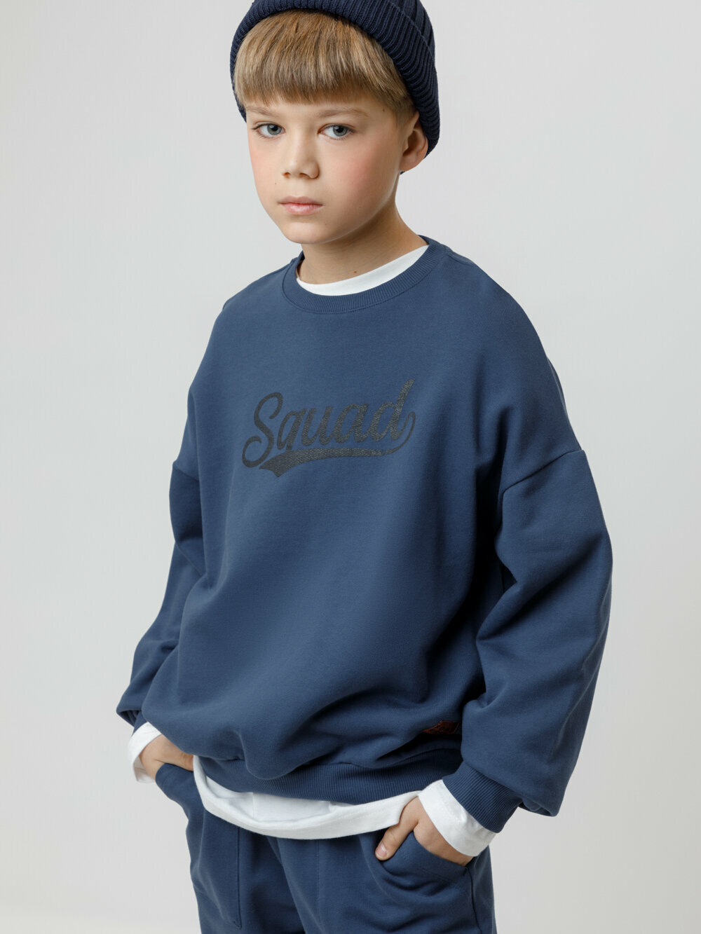 Свитшот КР 302796/синий космос к618