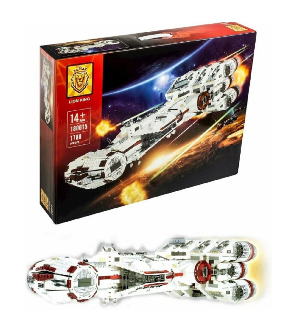 Конструктор Lion King "Блокадный корабль", 1788 элементов, 1 мини-фигурка, для детей от 14 лет