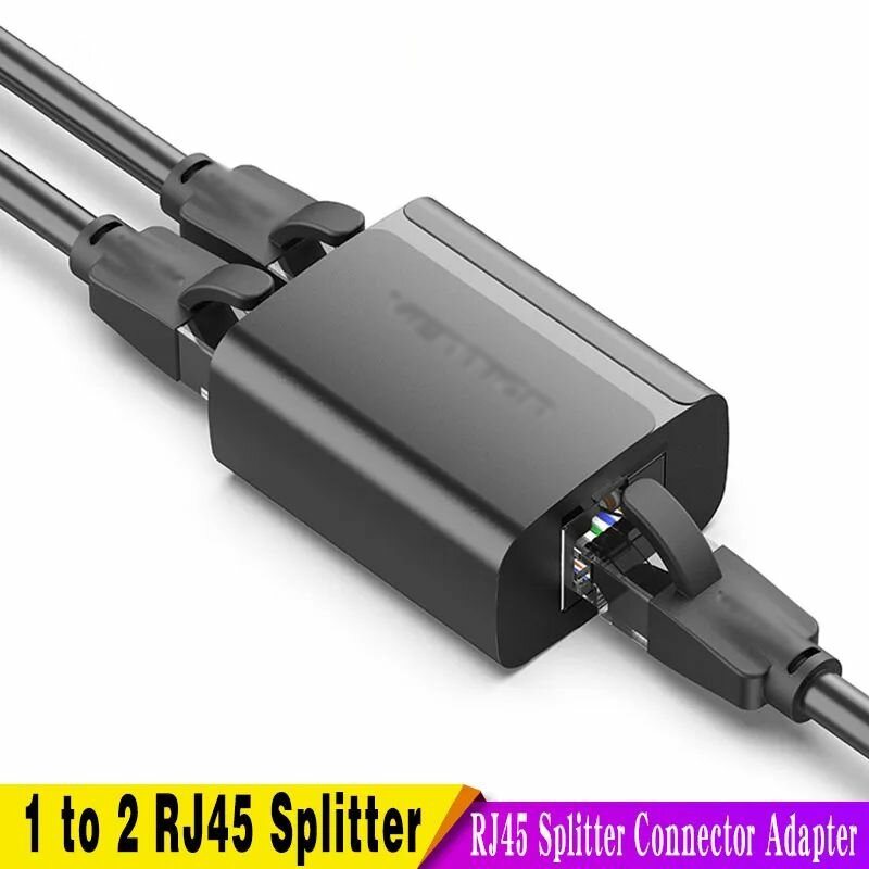Разветвитель RJ45 1 на 2, сетевой адаптер-разветвитель RJ45, удлинитель-разъем для ноутбука, кабель Ethernet