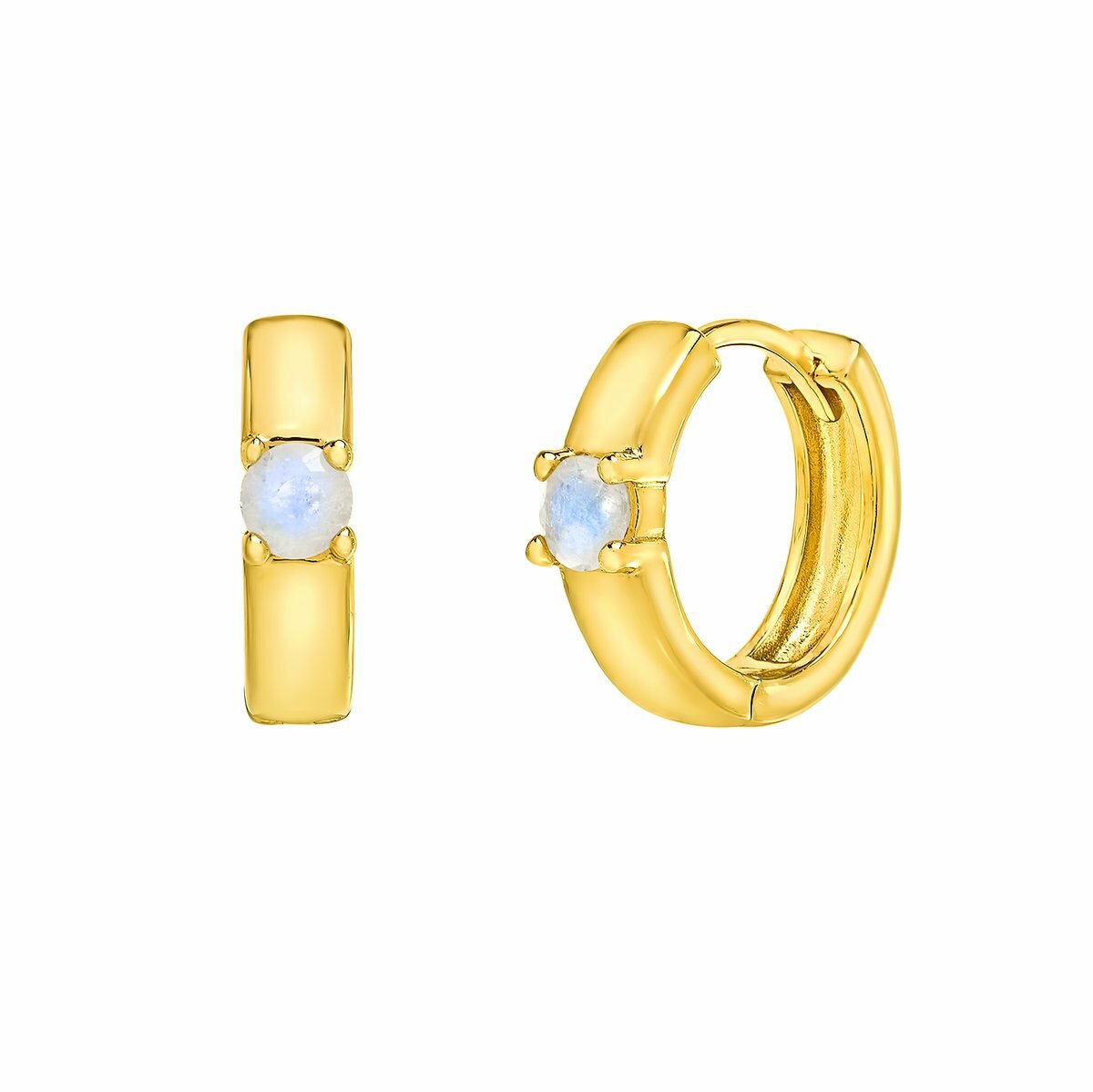 Серьги lunalu, серебро, 925 проба, лунный камень