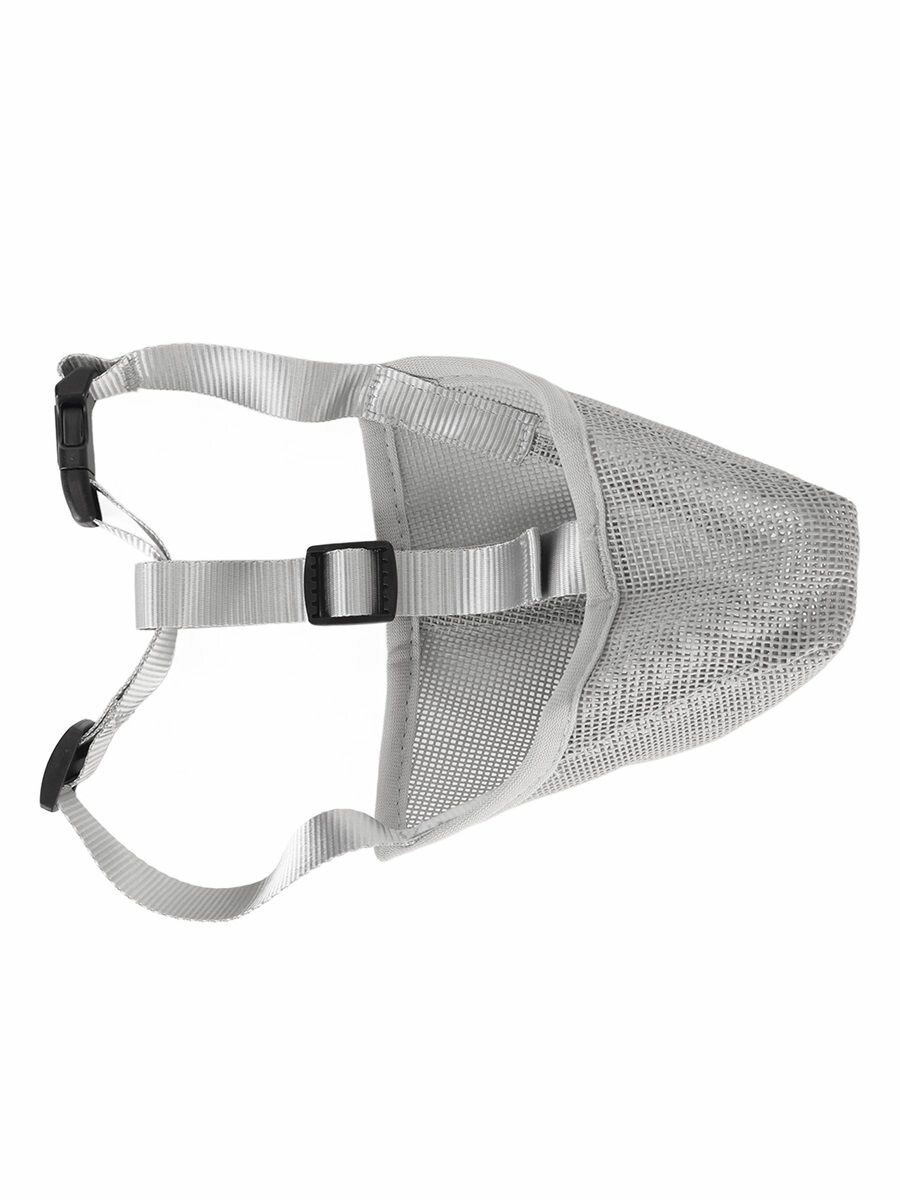 Дышащий и регулируемый намордник для собак, предотвращающий укусы.