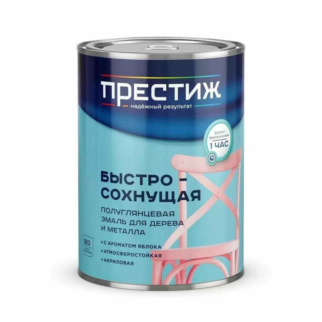 Эмаль Престиж аромат яблока, акрил, полуглянцевая, желтая, 0,9 кг