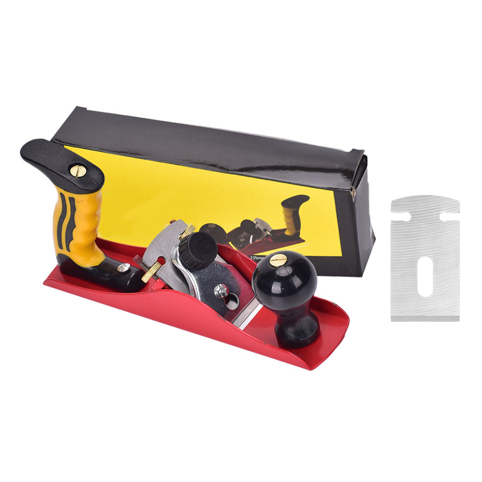 Ручной рубанок с деревянной ручкой. Ручной деревообрабатывающий строгальный инструмент для поделок и гладкой отделки.