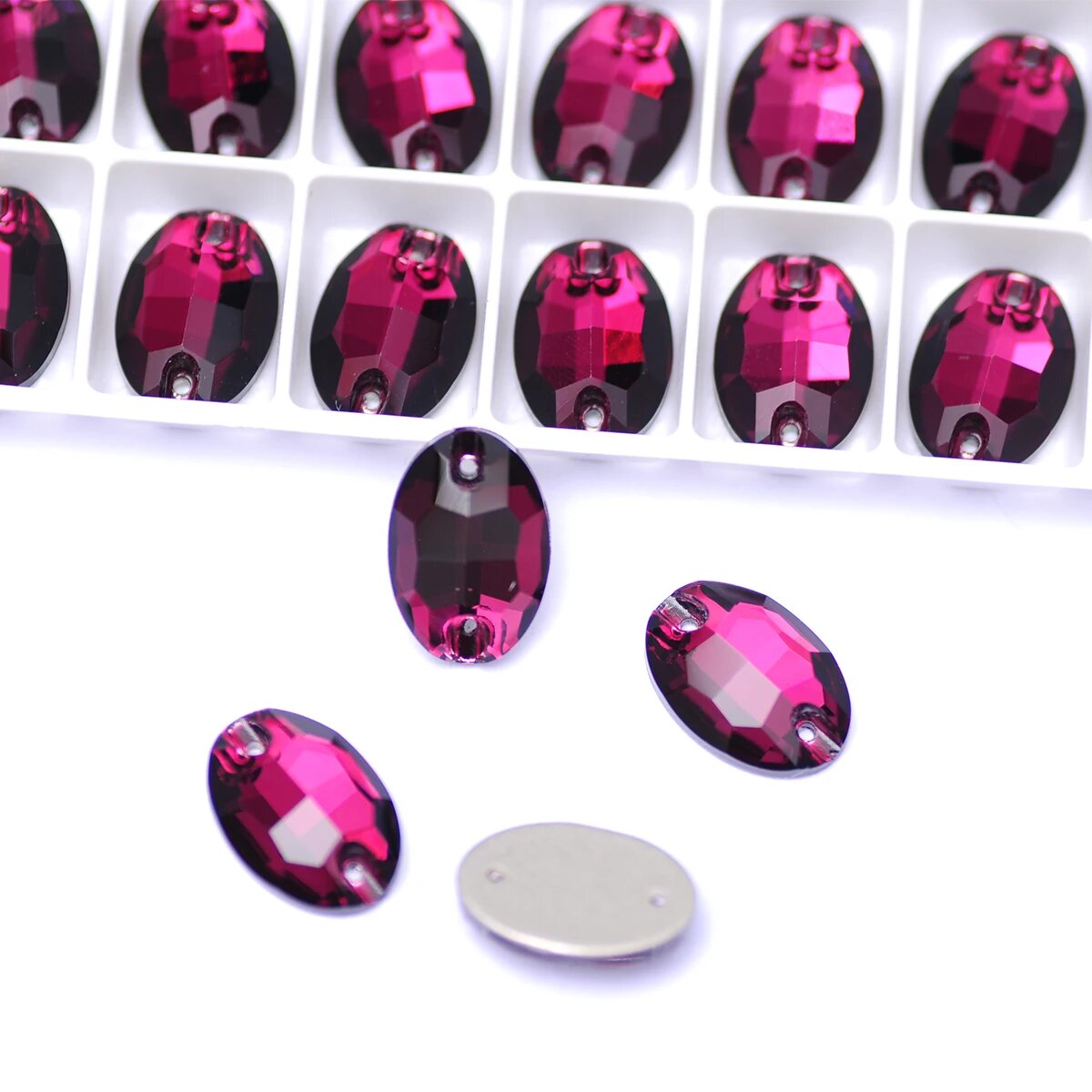 YANRUO 3210 стеклянные стразы аметист 7x10 мм, 11x16 мм, 17x24 мм 11x16mm 20Pcs