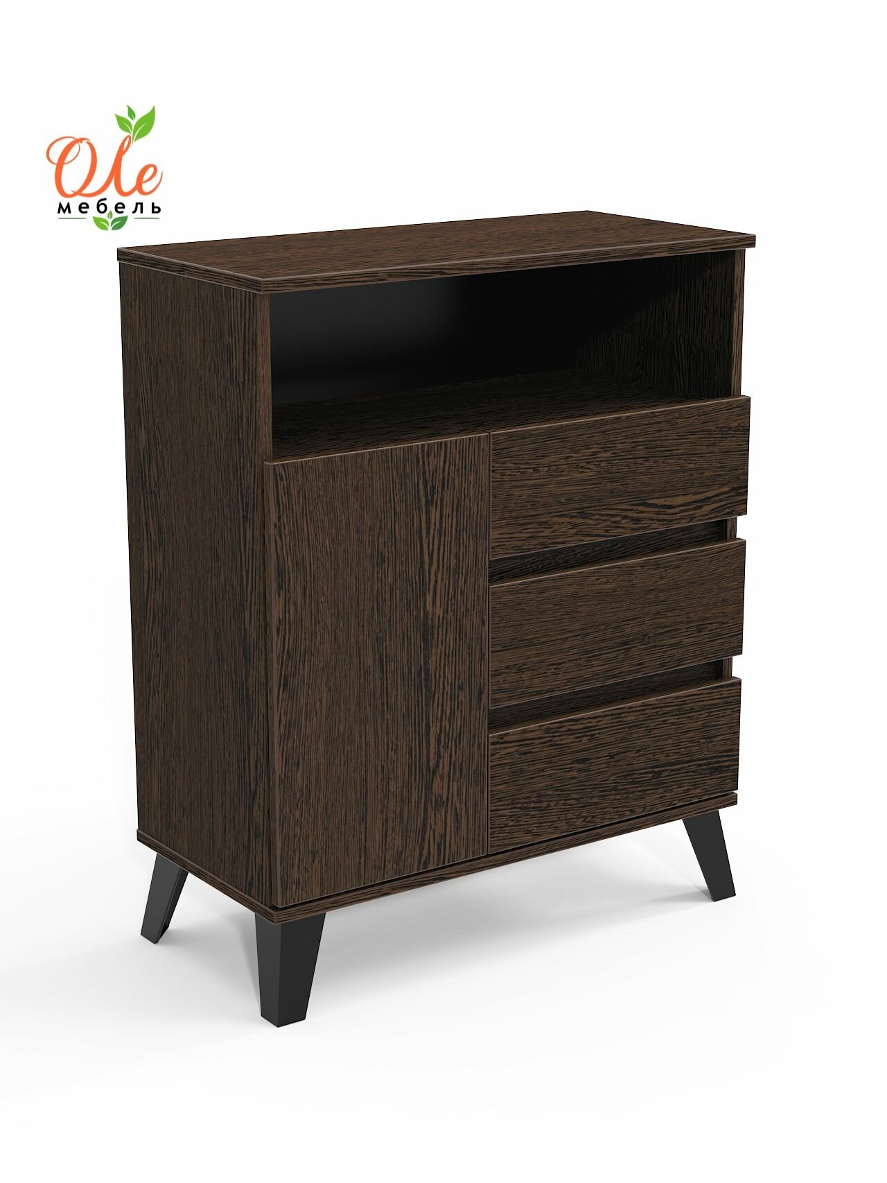 Комод деревянный с ящиками и дверцей №19