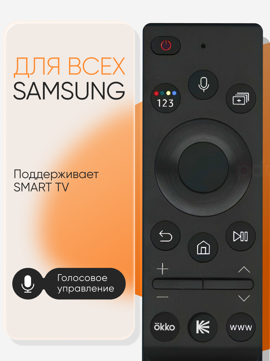 Универсальный пульт для телевизора Самсунг Smart TV с голосовым управлением Samsung BN59-01312B (01330B) / BN59-01274А