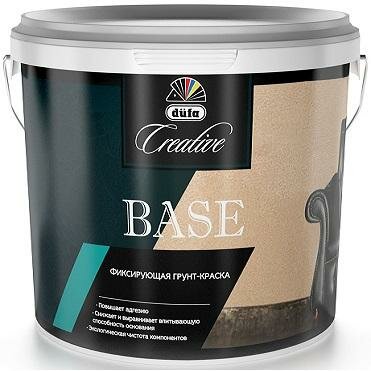 Грунт-Краска Фиксирующая Dufa Creative Base 15кг Белая, Матовая для Цветового Выравнивания / Дюфа.