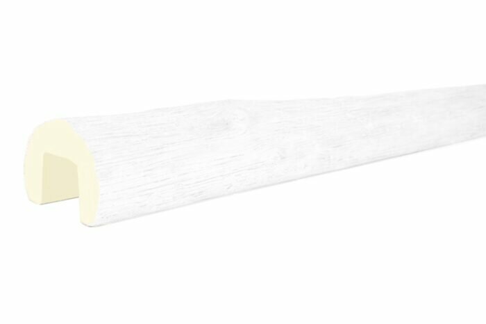 Балка из Полиуретана Уникс Ретро Р1 Белый Д2000хШ100хВ75 мм Полукруглая под Бревна.