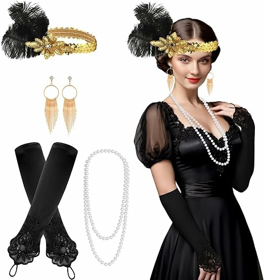 Набор женских аксессуаров в стиле Гэтсби