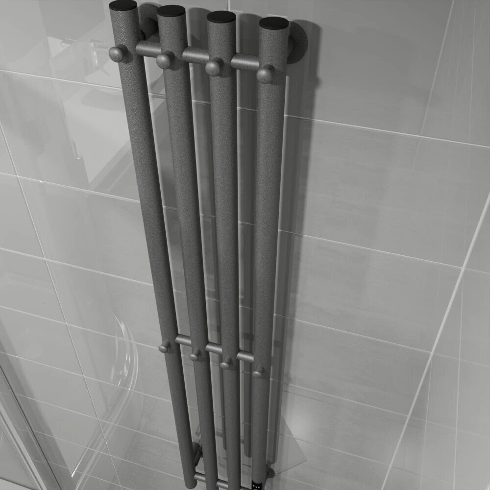 Полотенцесушитель Арго (электро.) 120х21 (скр. монтаж, унив. подкл, Графит), Альтасан