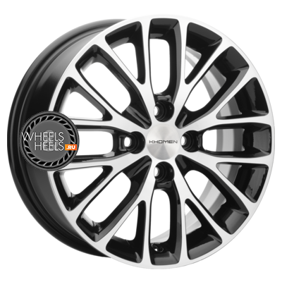 Диск автомобильный литой Khomen Wheels KHW1506 (Nexia) 15x6 4x100 et45 dia56.6 Black-FP