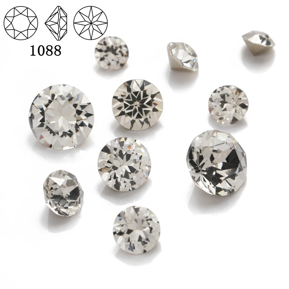 Клей на стразах прозрачные стразы из стекла 1088 SS12 ABT3mm 1440pcs