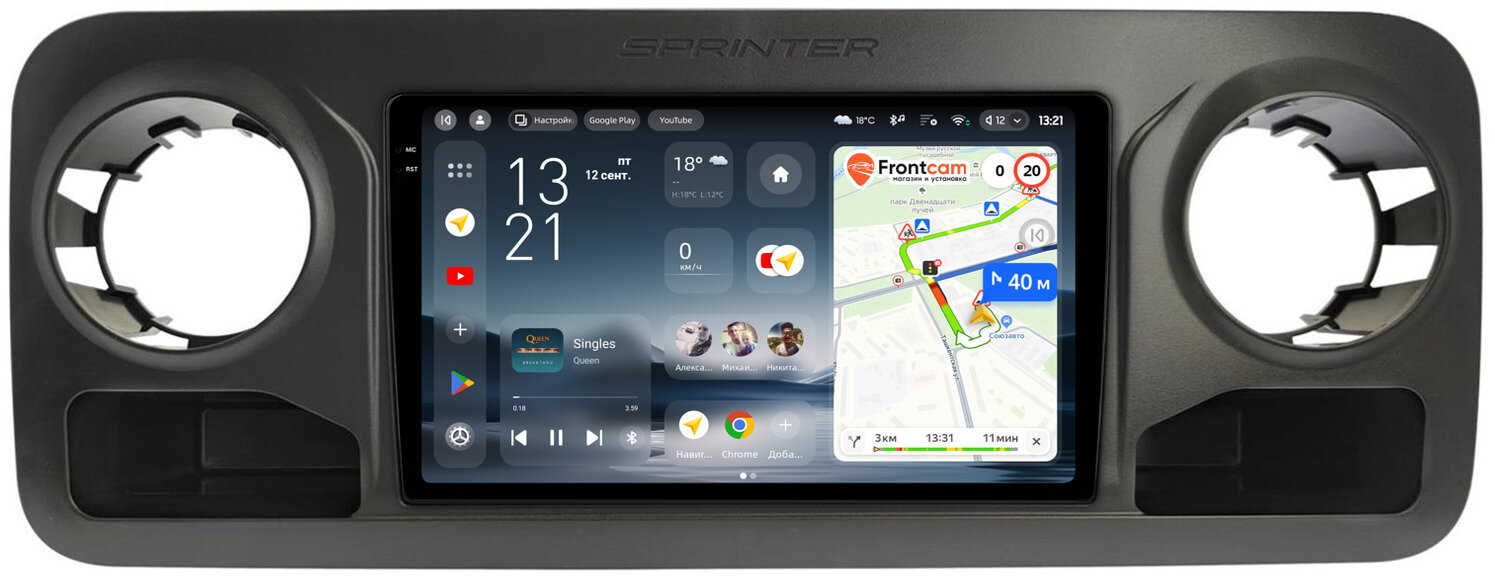 Штатная магнитола Teyes CC4 2K 8/128 10.36" RM-10-2049 Mercedes-Benz Sprinter (w907) 2018-2024 Android 14 (4G-SIM, DSP, QLed, AI)