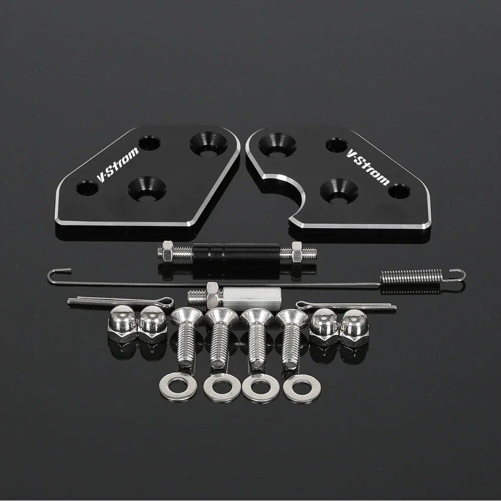 Подставка для ног с ЧПУ, опускающаяся подножка, детали кронштейна для SUZUKI Черный, Vstrom-Black