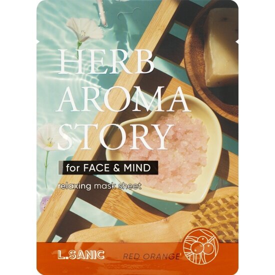 Тканевая маска для лица L.sanic с экстрактом красного апельсина и эффектом ароматерапии, 25 мл