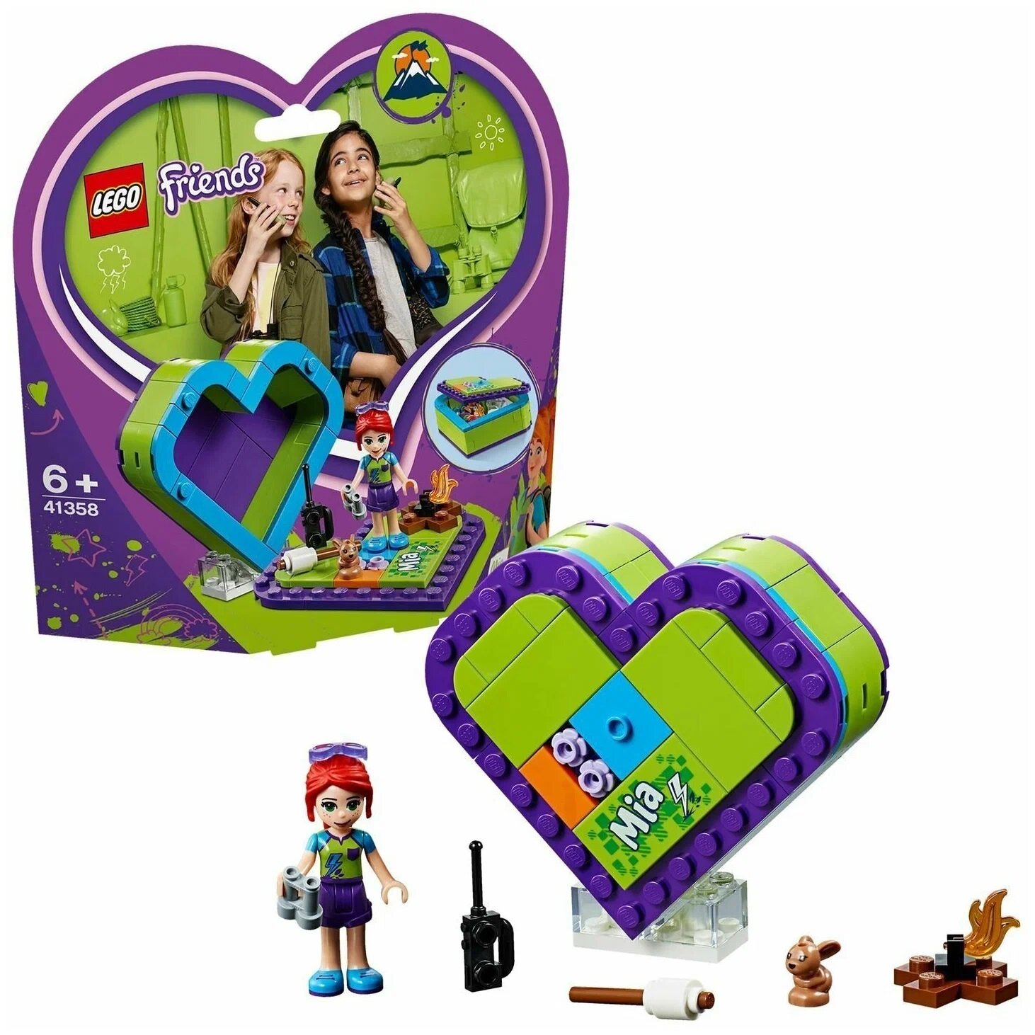 Конструктор LEGO Friends 41358 Шкатулка-сердечко Мии, 83 дет.