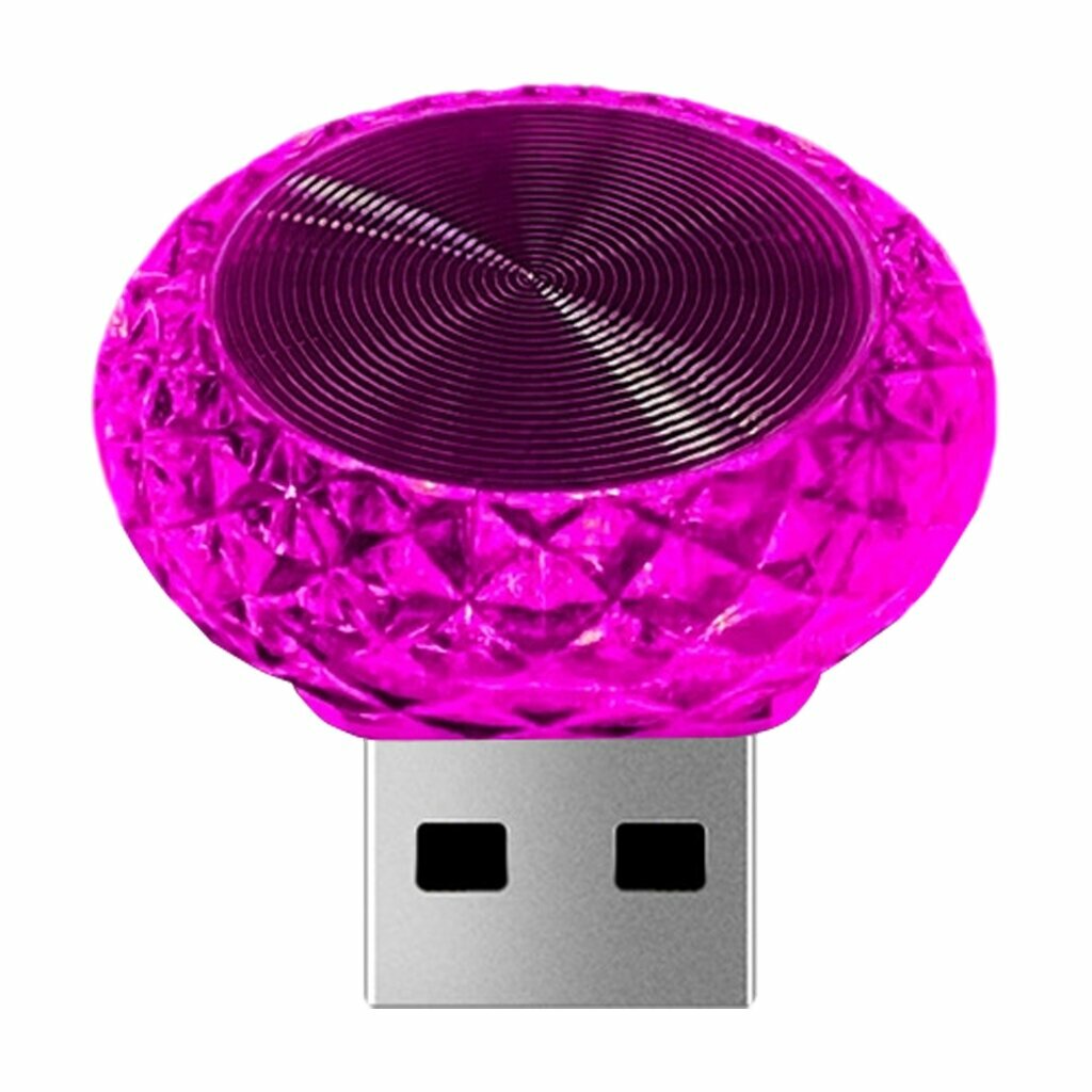 Автомобильный USB-накопитель окружающего света LED colorful night light-фиолетовый