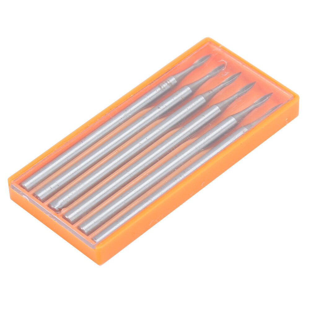 Набор из 12 гравировальных фрез из вольфрамовой стали для резьбы по дереву, машинная игла для фрез, прецизионная шлифовка для гладкой гравировки и фрезерования.