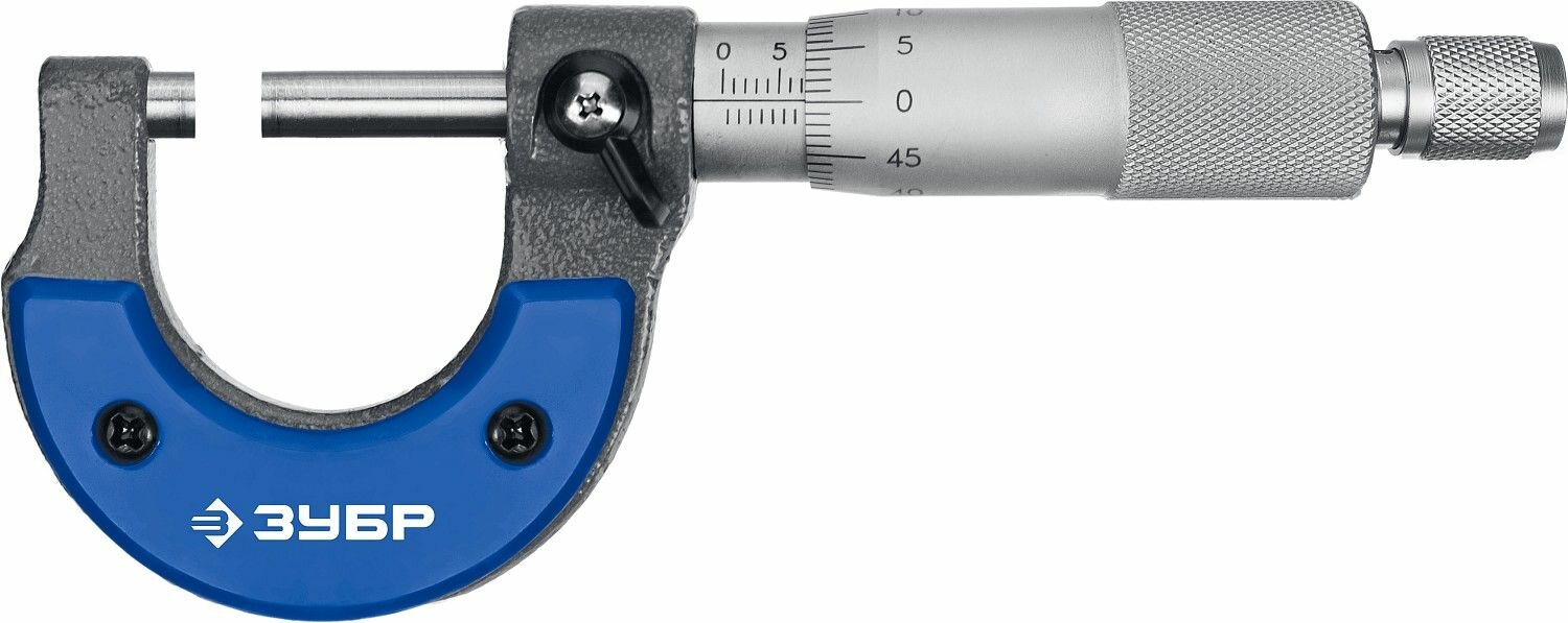Микрометр ЗУБР Профессионал, 0-25 мм, гладкий, механический