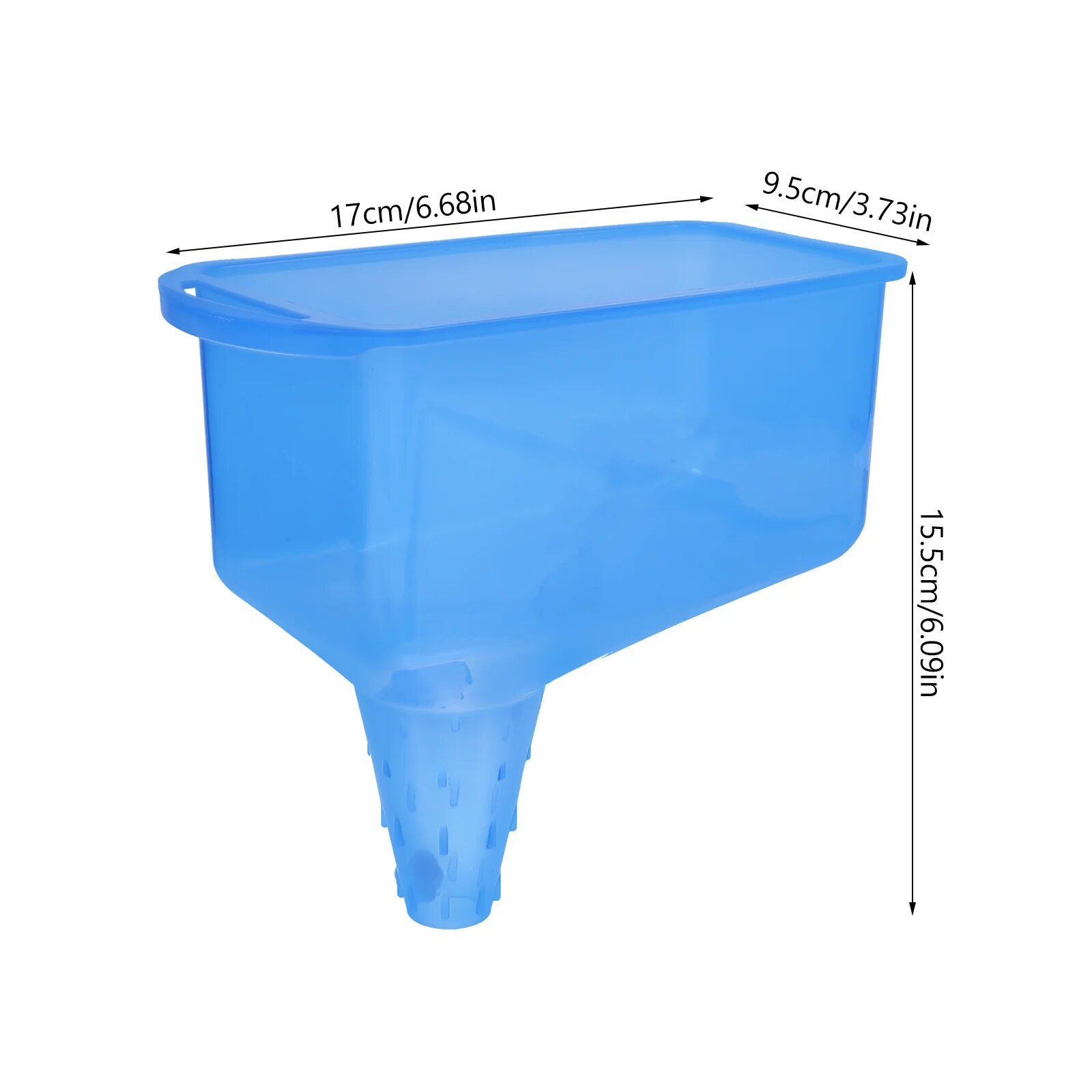 Воронка для заправки автомобиля и мотоцикла, пластиковый слив масла, 1700X1550X950 см, трансмиссия, квадратная синяя жидкость, подача газа, Синий, 17.00X15.50X9.50CM
