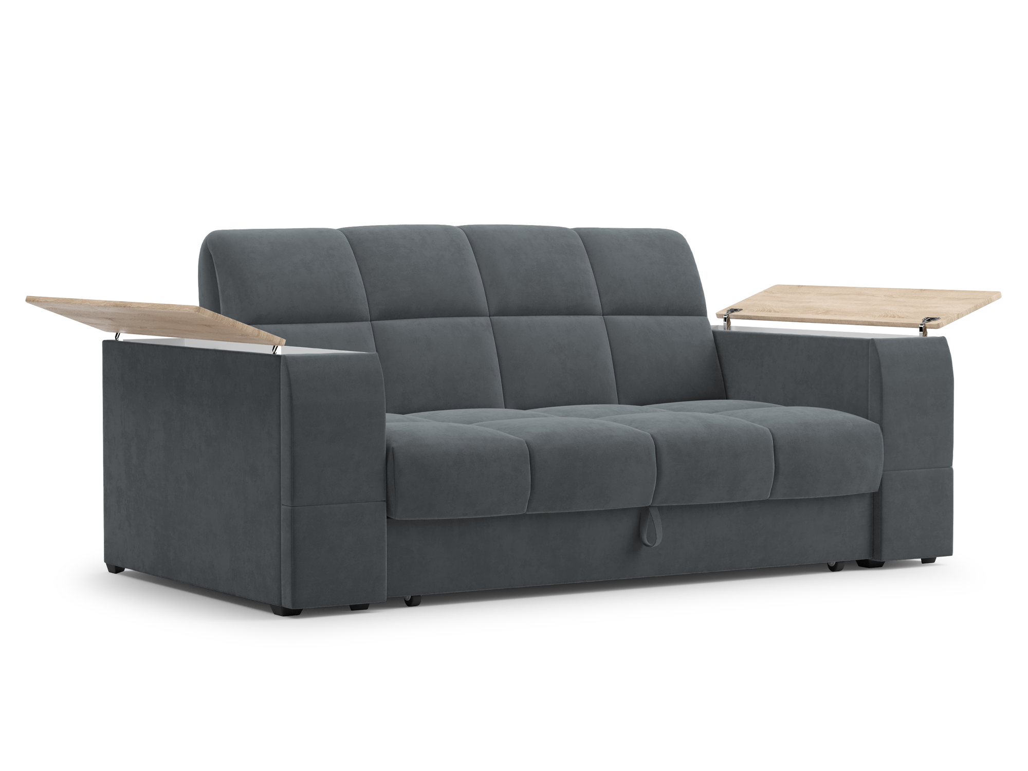 Диван-кровать Флай, аккордеон, ортопедическое основание, подлокотники короб+короб, 140*200, съемный чехол, велюр.