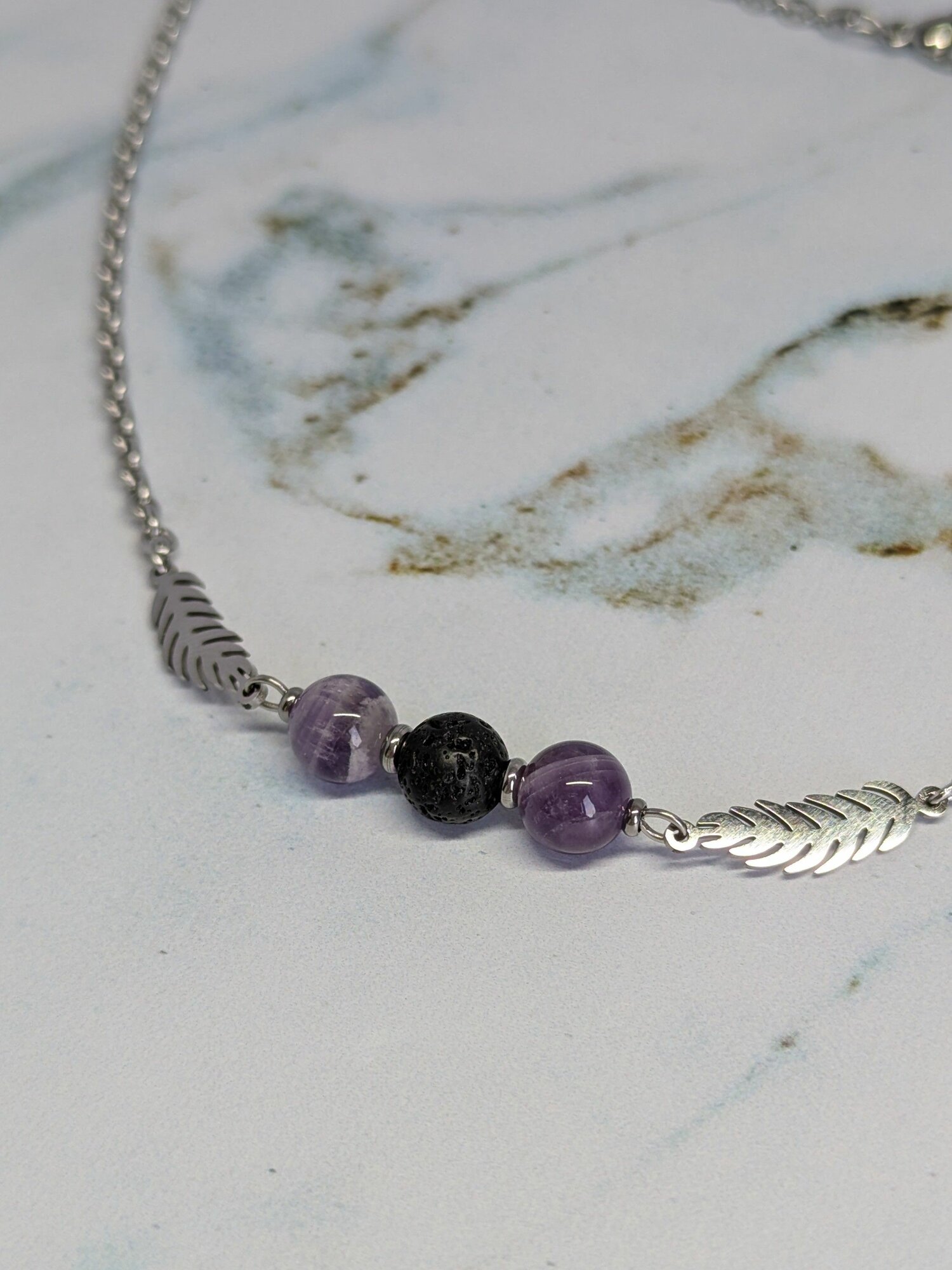 Колье, аметист
