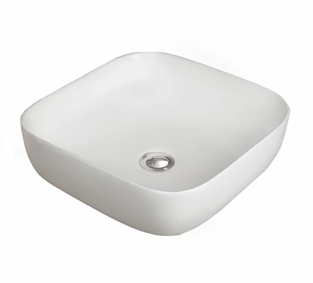 Умывальник SONA FIELD SALT накладной, квадратный, 400х400х140