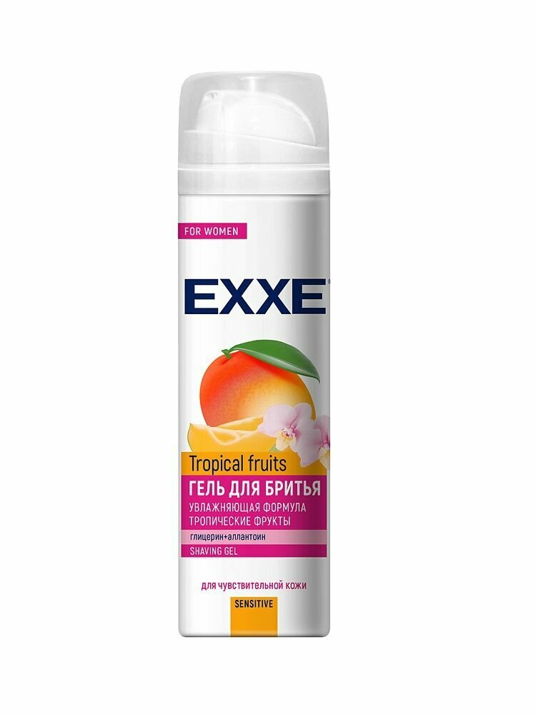 Гель для бритья Exxe Sensitive Tropical fruits, женский, 200 мл