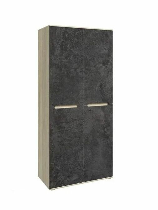 Шкаф Ким 2-ств. 1000х2236х524 (Бетон графит/сонома) МИФ