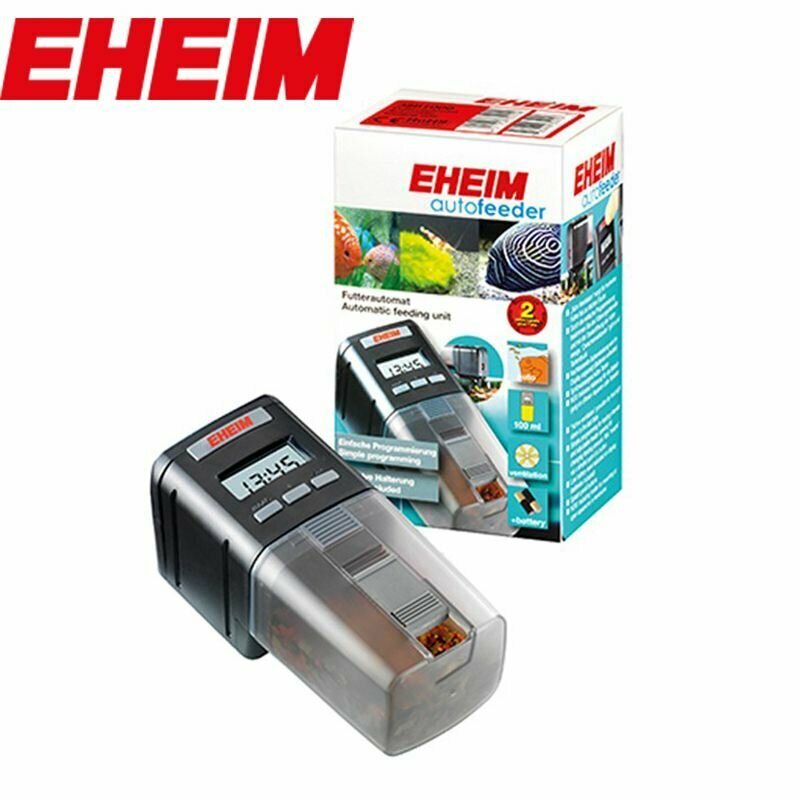 Автоматическая кормушка для рыбы EHEIM Компактное оборудование с загрузочной камерой; в основном для хлопьевидных кормов
