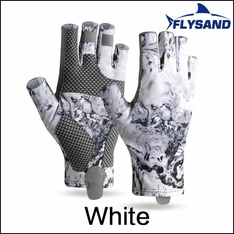 Перчатки для рыбалки мужские весенне летние с защитой от солнца антискользящие дышащие прохладные половинчатые