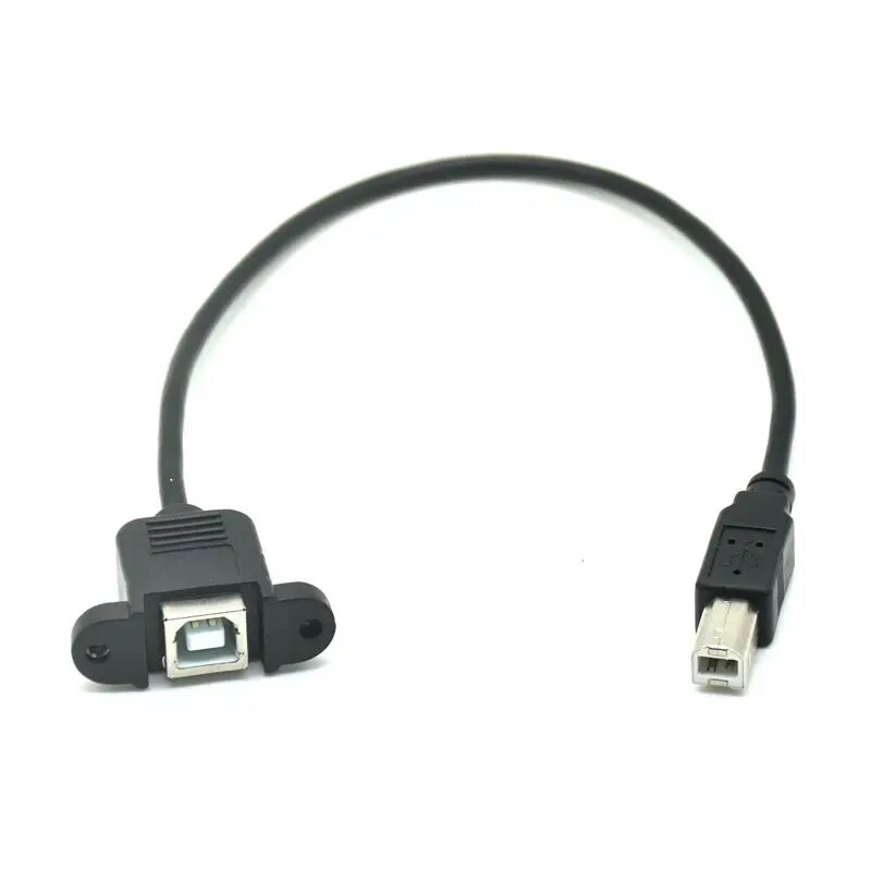 USB 2.0 кабель для принтера, черный, 0.5m