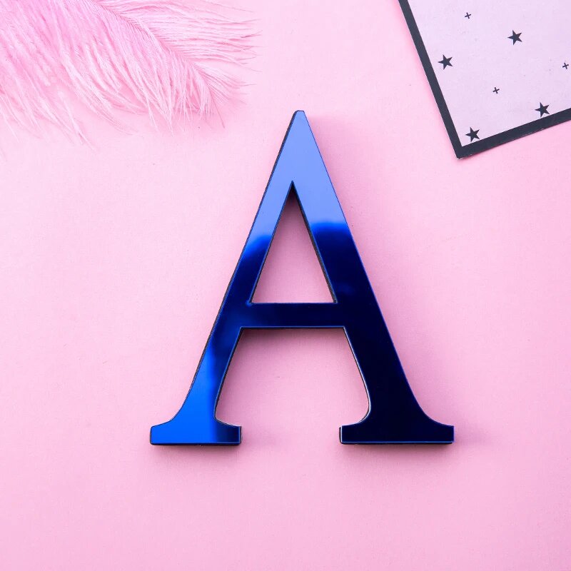 3D Зеркальные Акриловые Буквы Синие