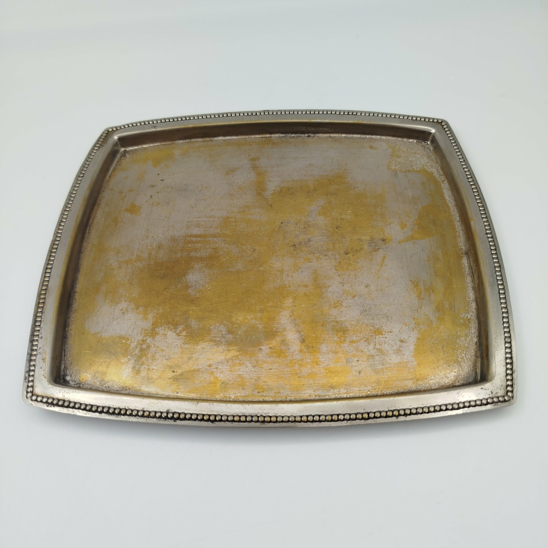 Поднос небольшого размера, Argentor-Werke Rust & Hetzel, латунь, серебрение, Австрия, 1900-1930 гг.