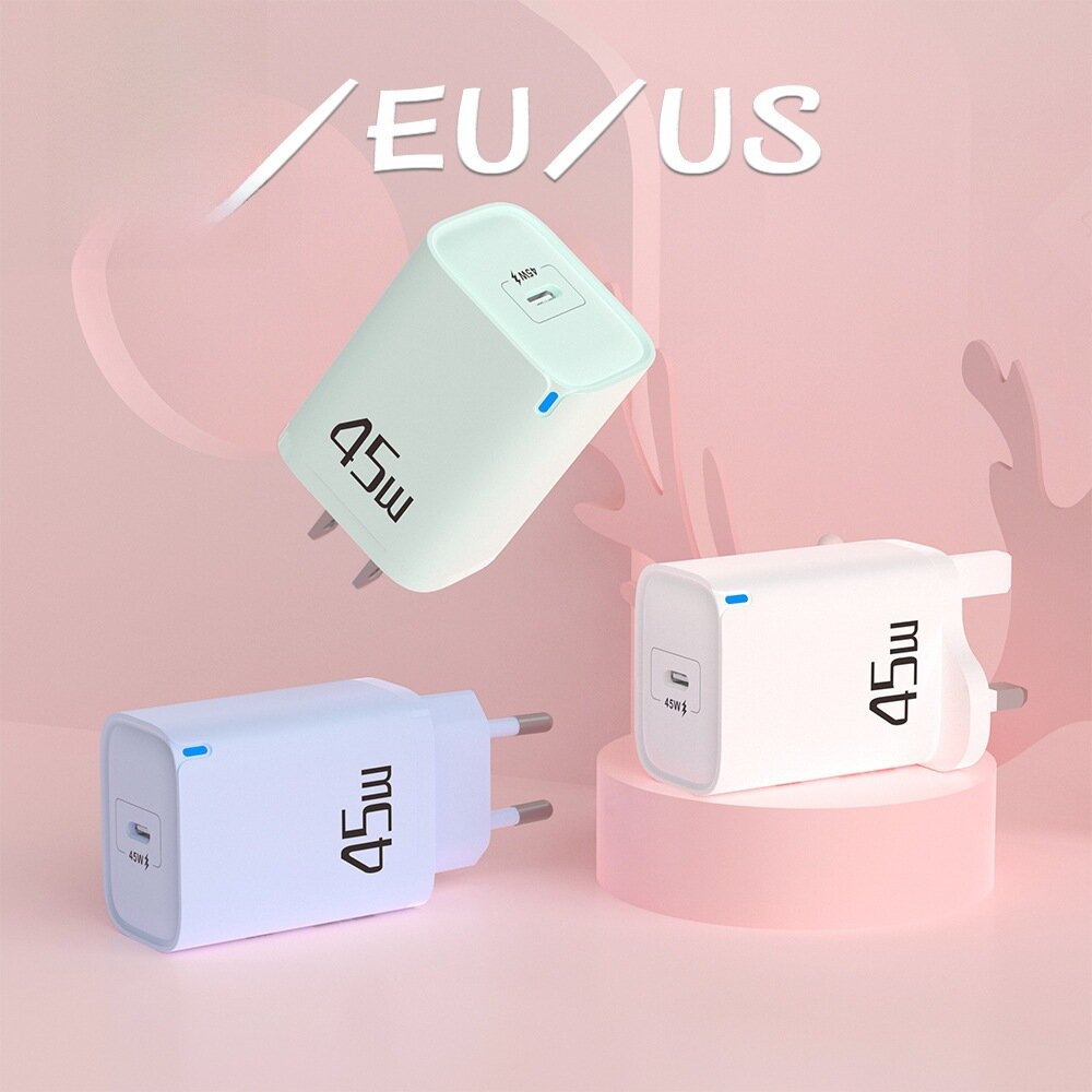 Макарон 45W Одноразовый TYPE-C мобильный телефон полный протокол зарядное устройство в Европе, Америке и Великобритании