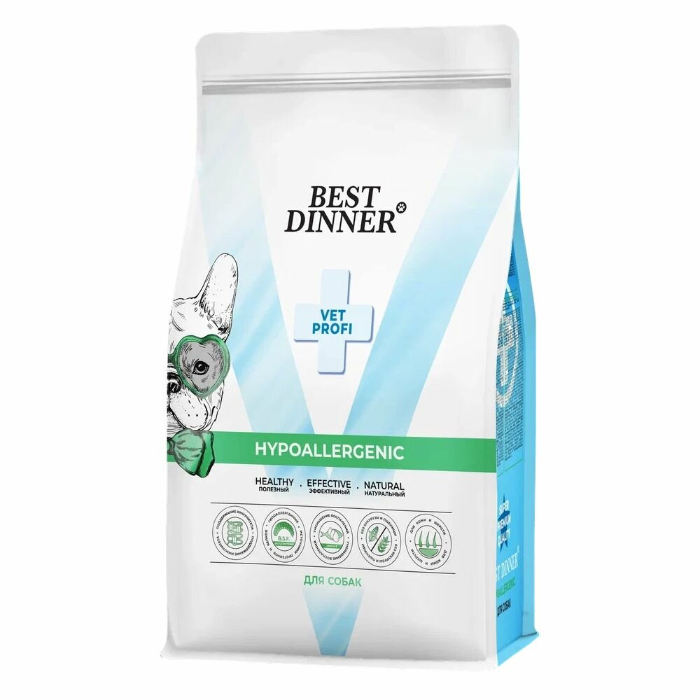 Best Dinner Vet Profi Hypoallergenic Сухой корм для собак при пищевой аллергии и непереносимости 12 кг