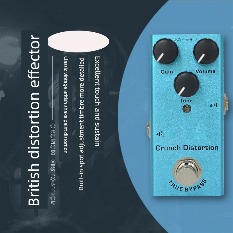 Эффект-педаль British Distortion, классический гитарный эффект для любителей электрогитар
