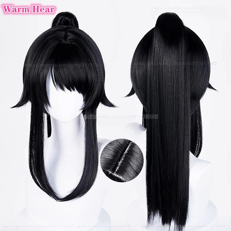 Аниме парик Ayano Aishi черный 53 см