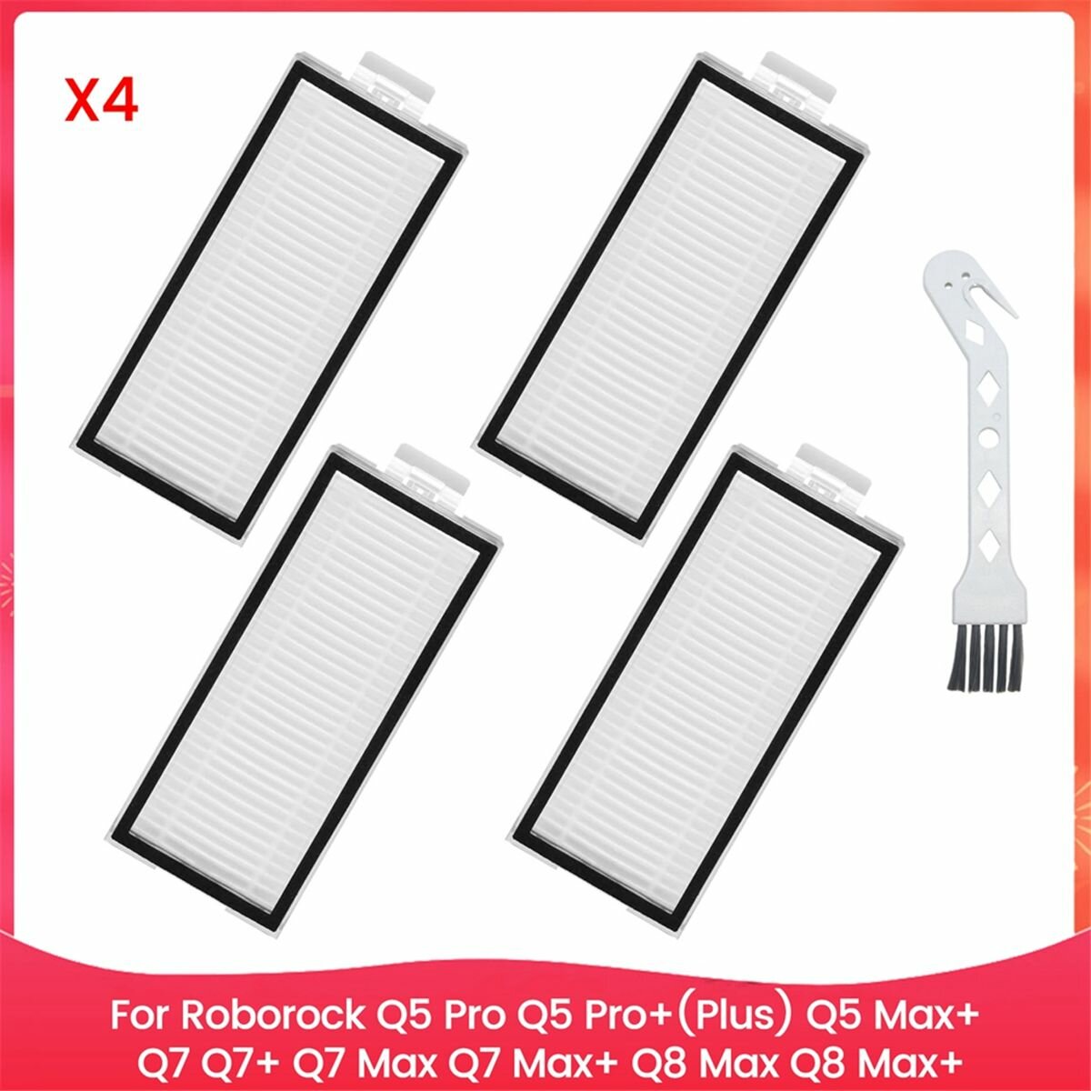 Моющийся фильтр для робота-пылесоса Roborock Q5Pro Q5 Pro+(Plus)
