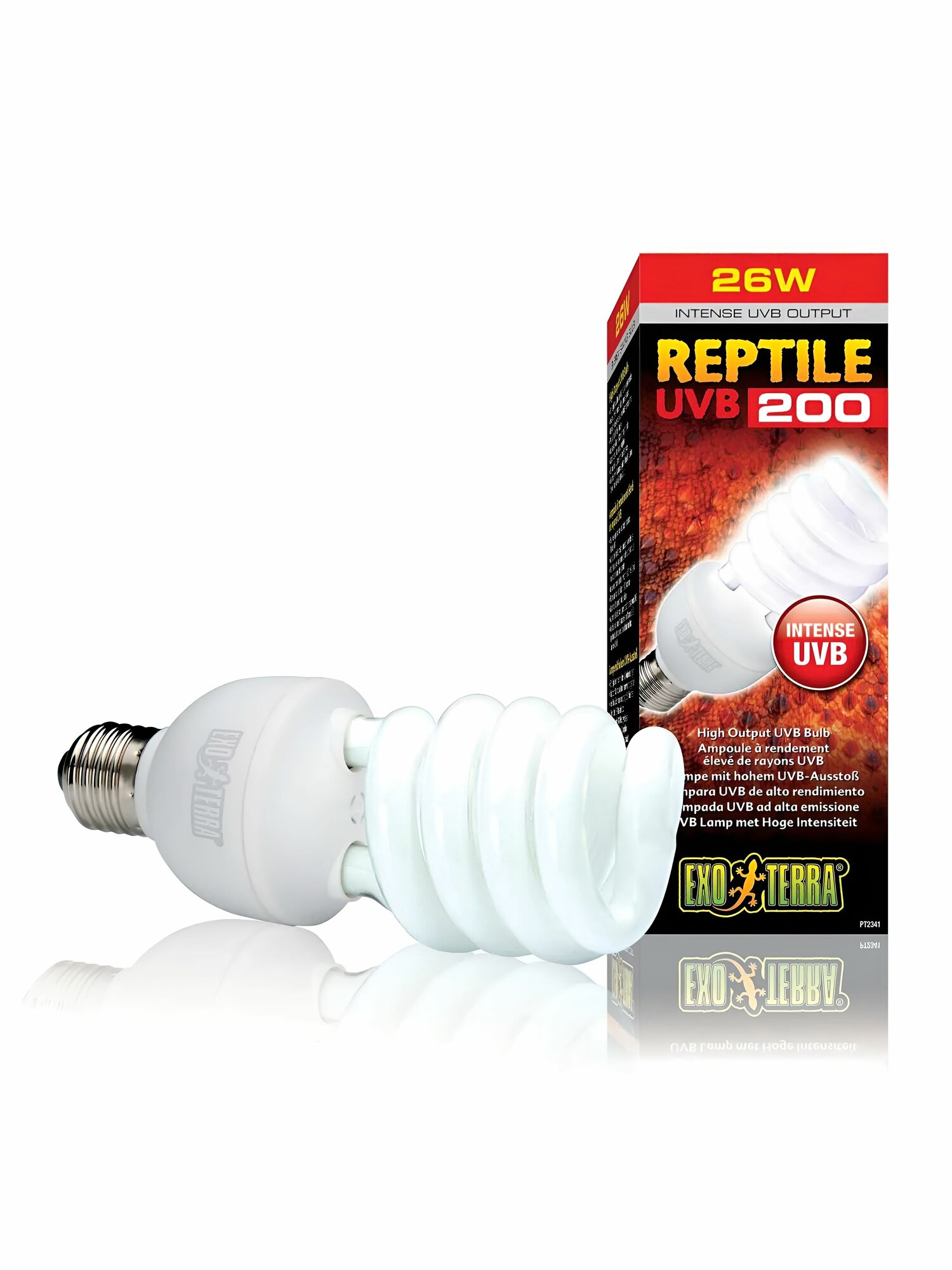 Лампа для пустынного террариума EXO TERRA "Reptile UVB200", 25 Вт, PT2341