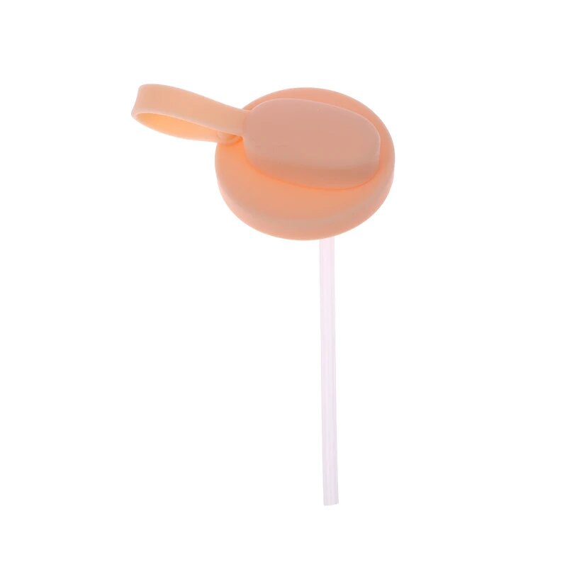 Силиконовая крышка для банки с трубочкой JETTING Orange